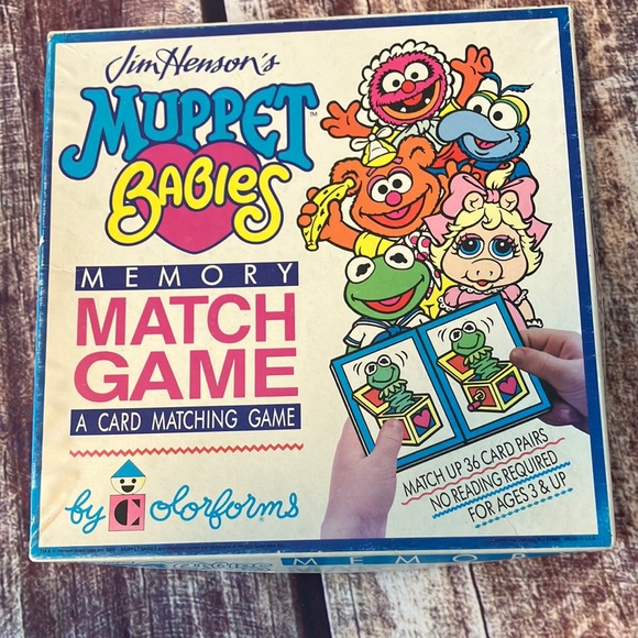 Colorforms | Toys | Muppets Babies Memory Match Game Colorforms Vintage ...
